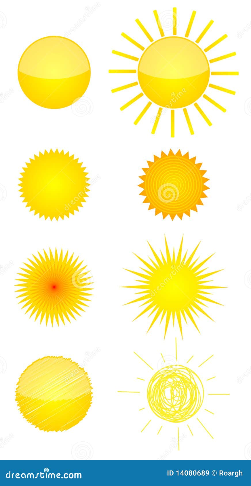 Eight sun icons stock vector. Illustration of shape, culture - 14080689