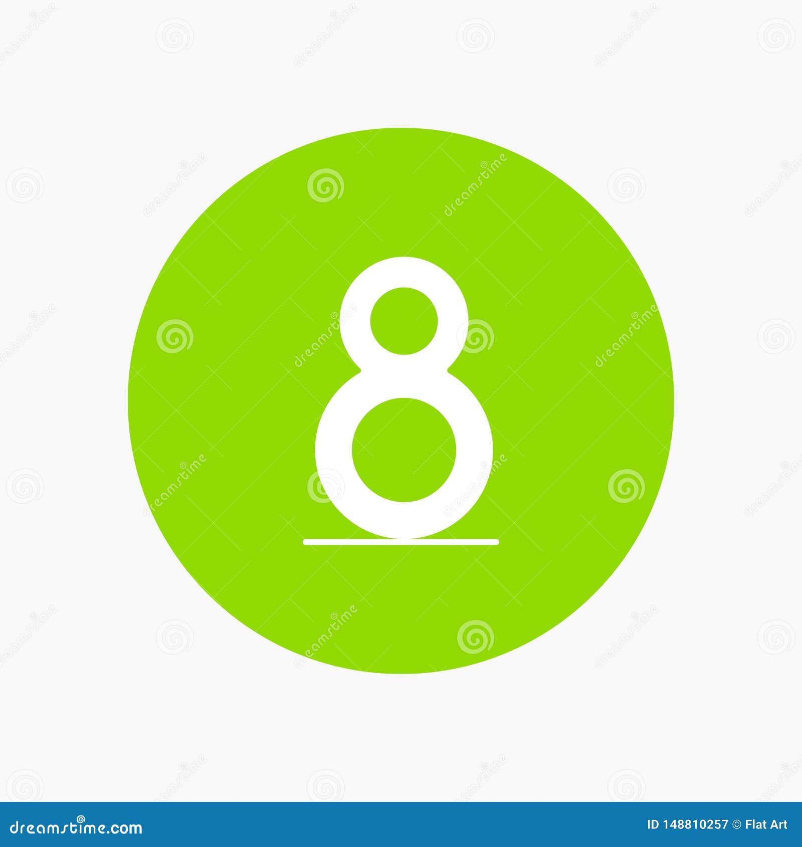 Eight, 8th, 8, White Glyph Icon Stock Vector - Illustration of birthday ...