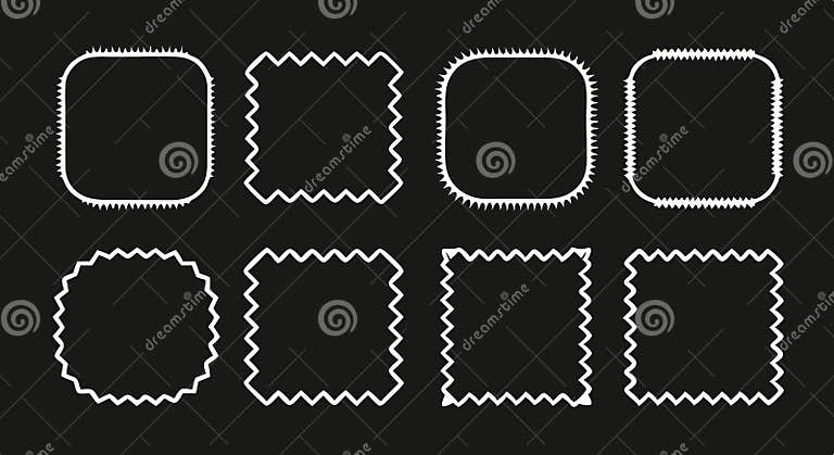 Eight Unique Decorative Frames Border Design Elements Template Stock ...