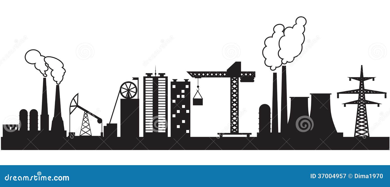 Industrial Skyline Vector
