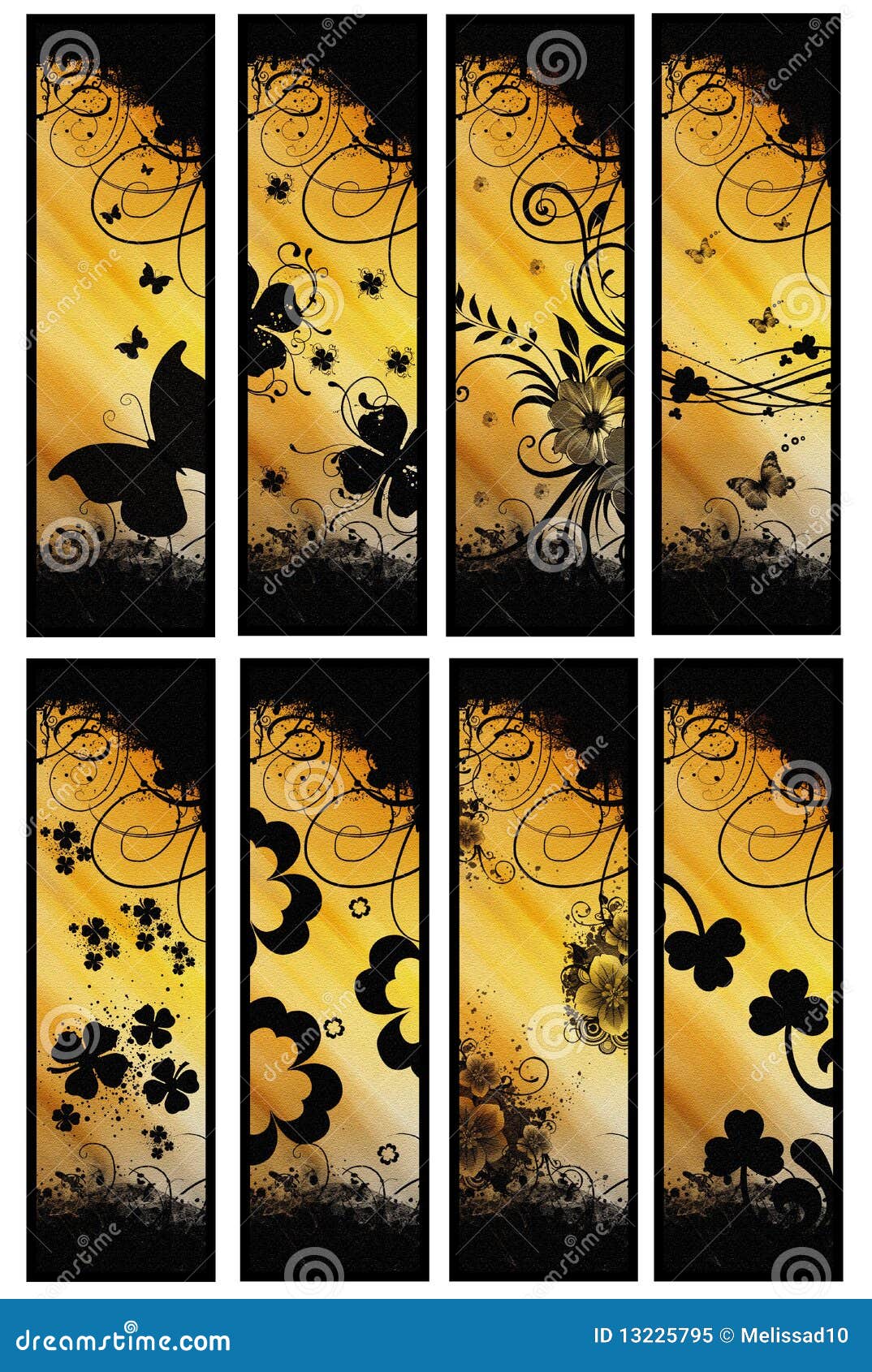 Eight vertical banners stock illustration. Illustration of abstract ...