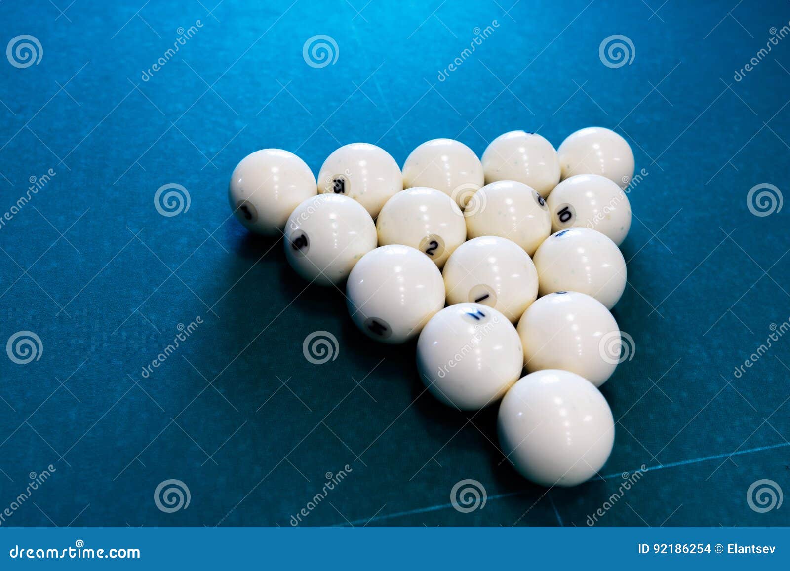 Eight White Billiard Ball on a Pool Table. Stock Photo - Image of table ...