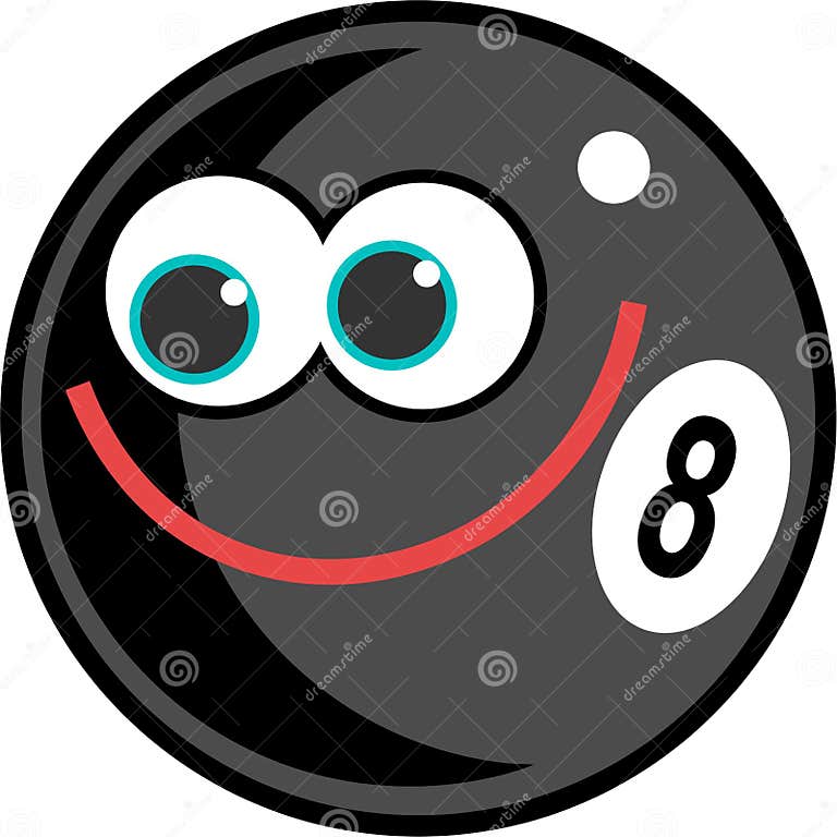 Eightball stock illustration. Illustration of happy, eightball - 20494205