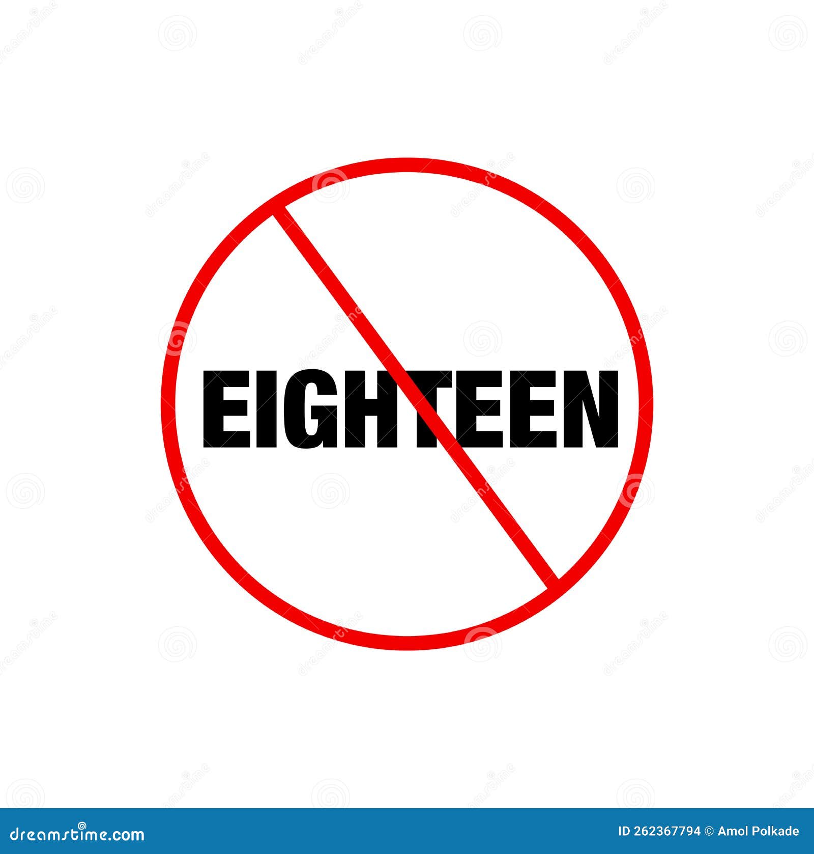 Eighteen Banned Here. 18 Banned Vector Icon Stock Vector - Illustration ...