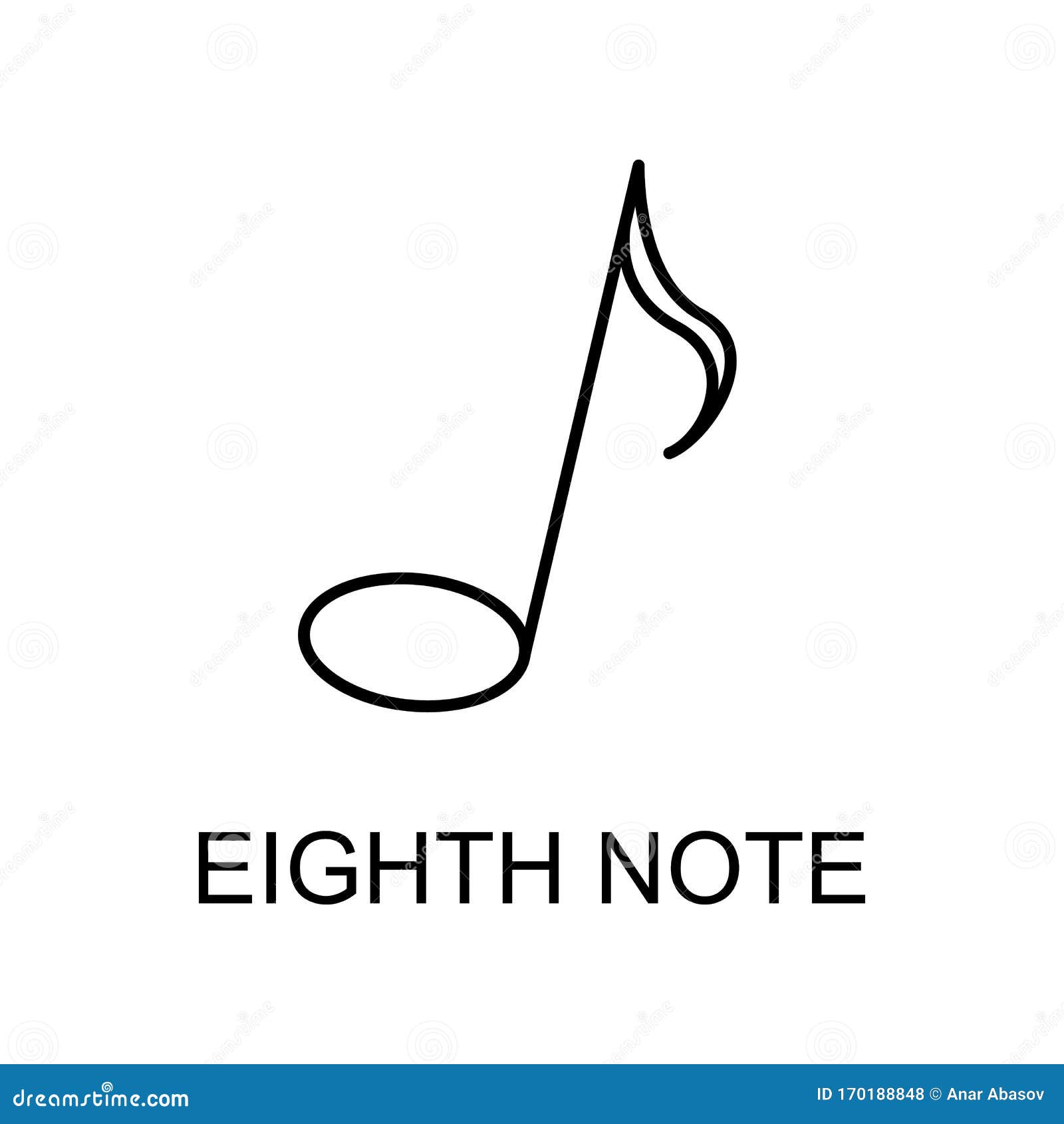 Eighth Note Icon. Element of Simple Music Icon for Mobile Concept and ...