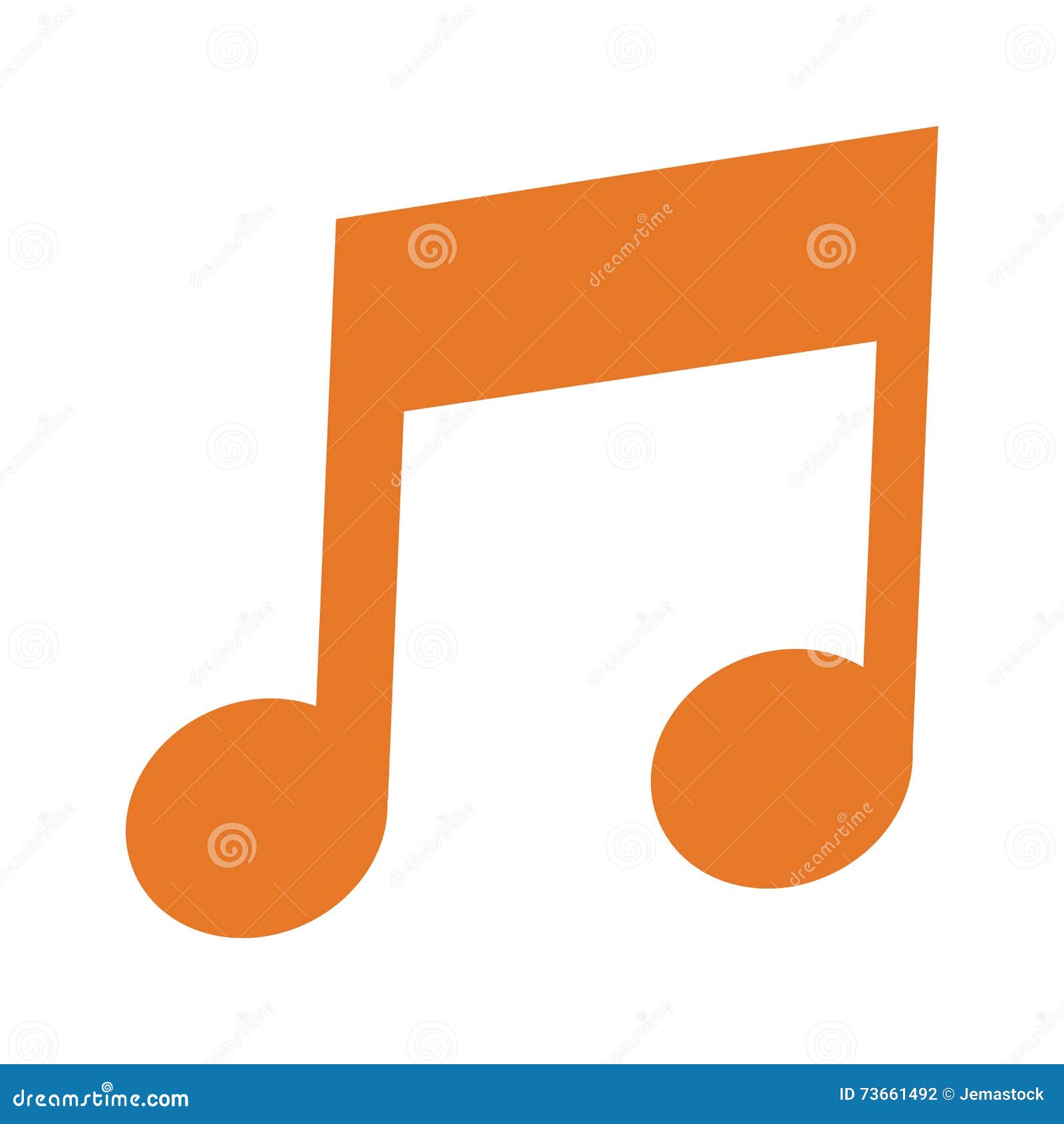 Eighth note icon stock illustration. Illustration of musical - 73661492