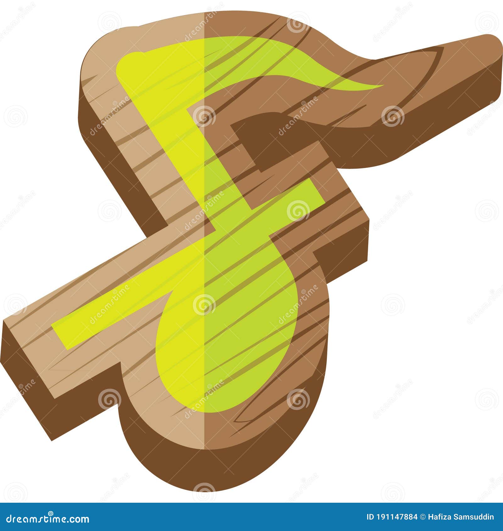 Eighth Note with Ledger Line Above. Vector Illustration Decorative ...