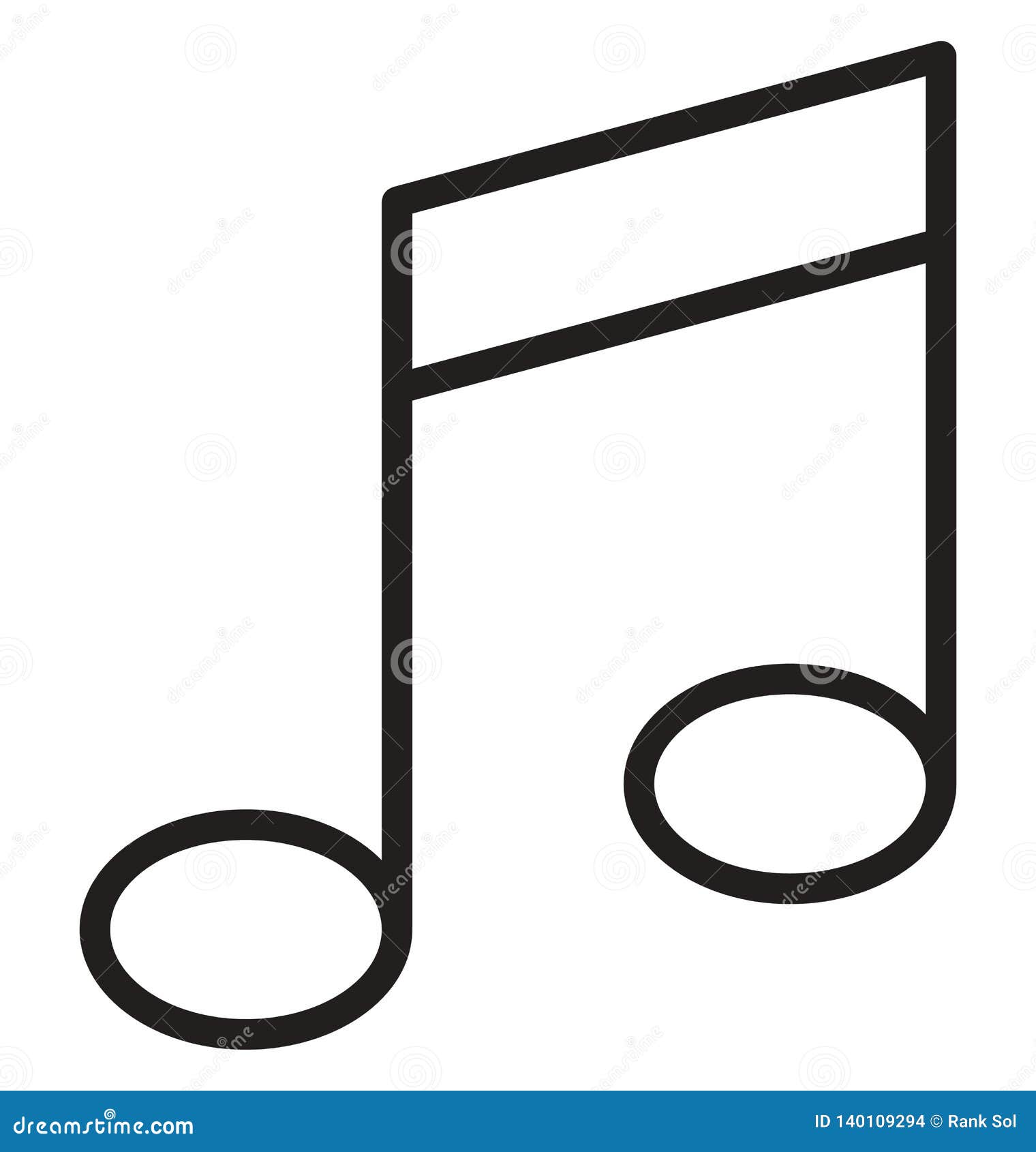 Eighth Note Vector Icon Which Can Be Easily Modified or Edit Stock ...