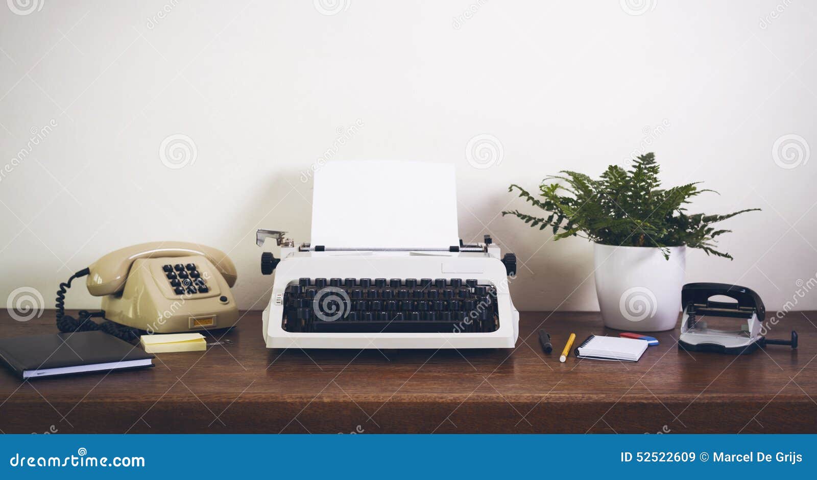 Eighties Office Desk Royalty-Free Stock Photography | CartoonDealer.com ...