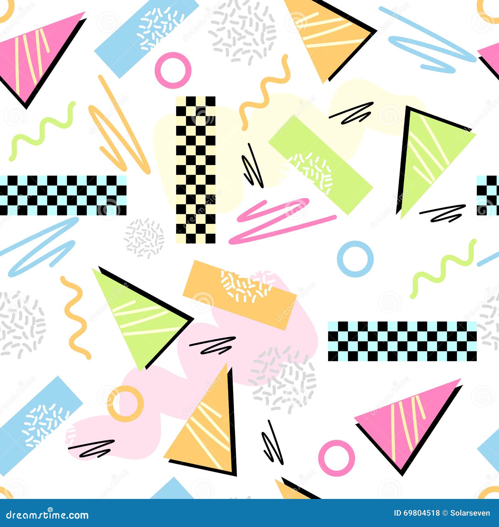 Eighties Seamless Pattern Vector Stock Vector - Illustration of ...