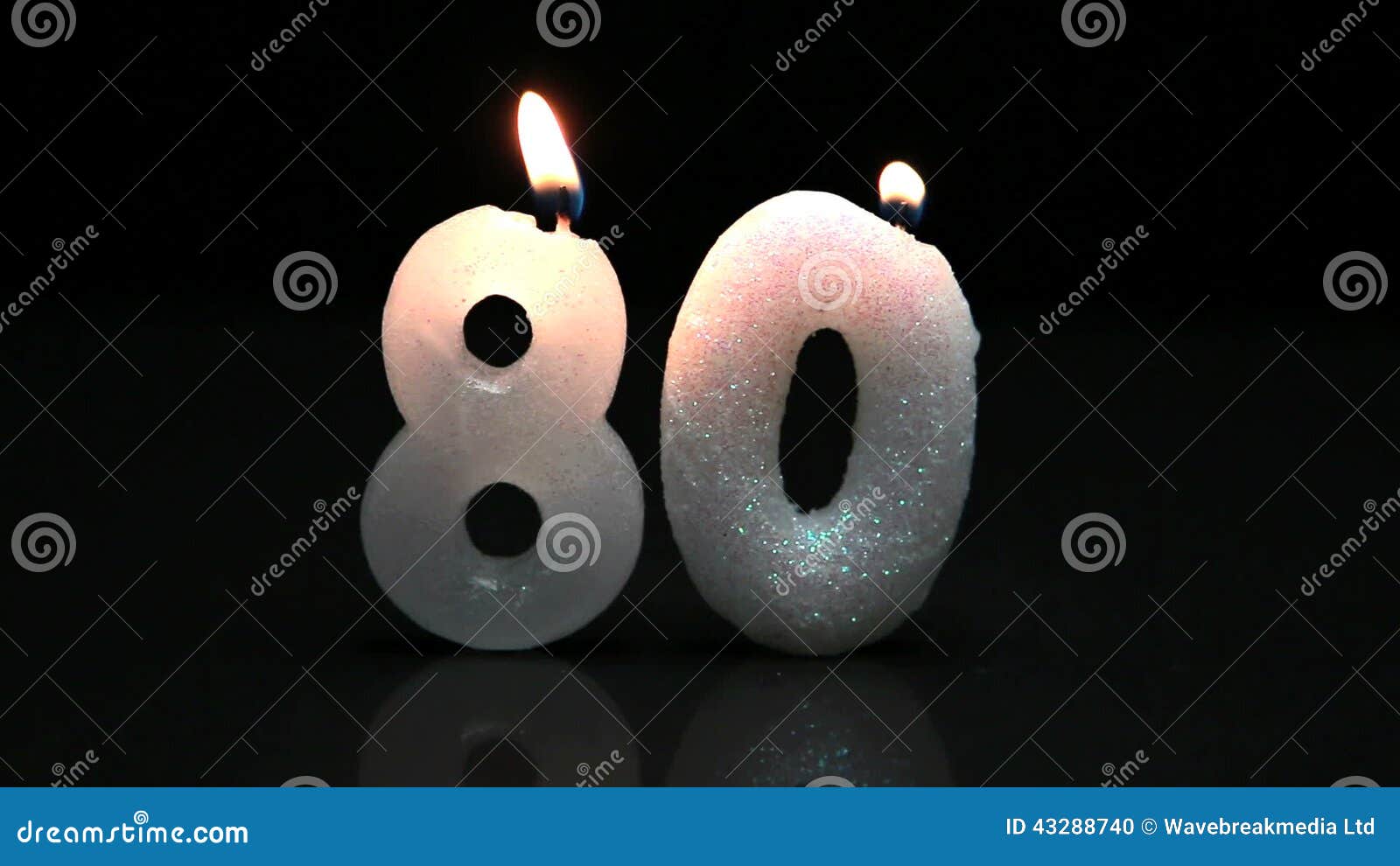Eightieth birthday candles stock footage. Video of blown - 43288740