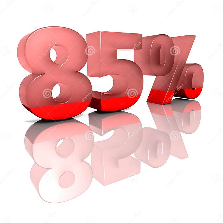 Eighty-five percent stock illustration. Illustration of figure - 27806853