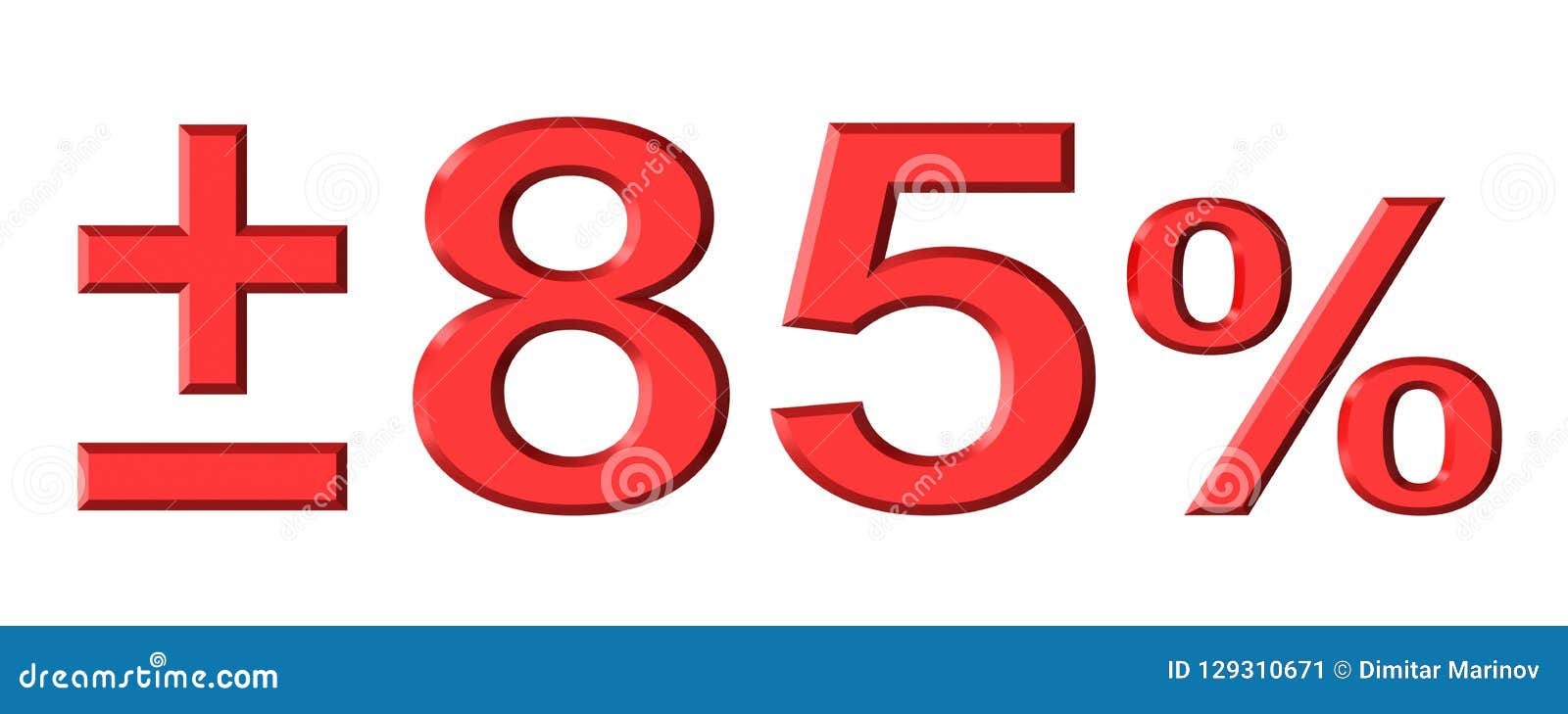 Eighty Five Percent stock illustration. Illustration of plus - 129310671