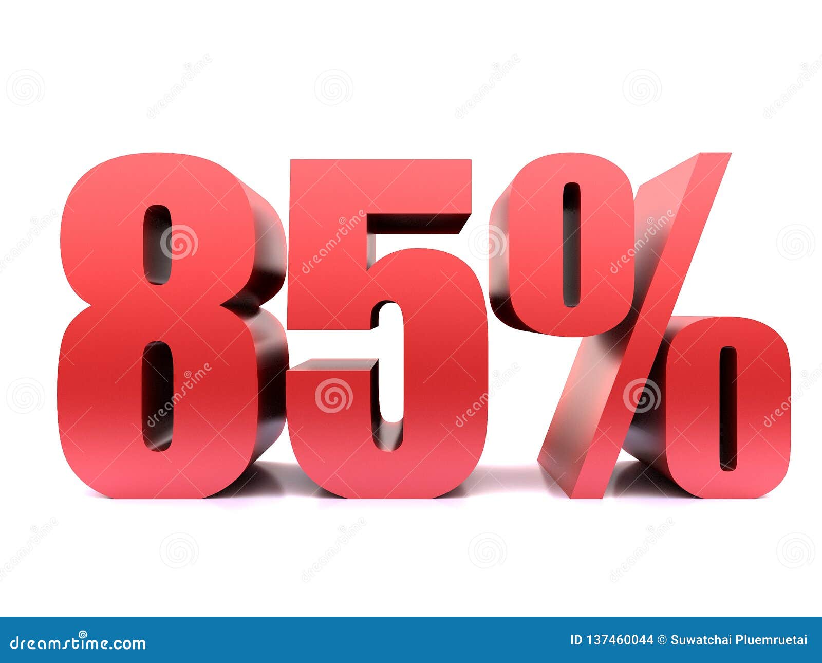 Eighty Five Percent 85 Symbol .3d Stock Illustration - Illustration of ...
