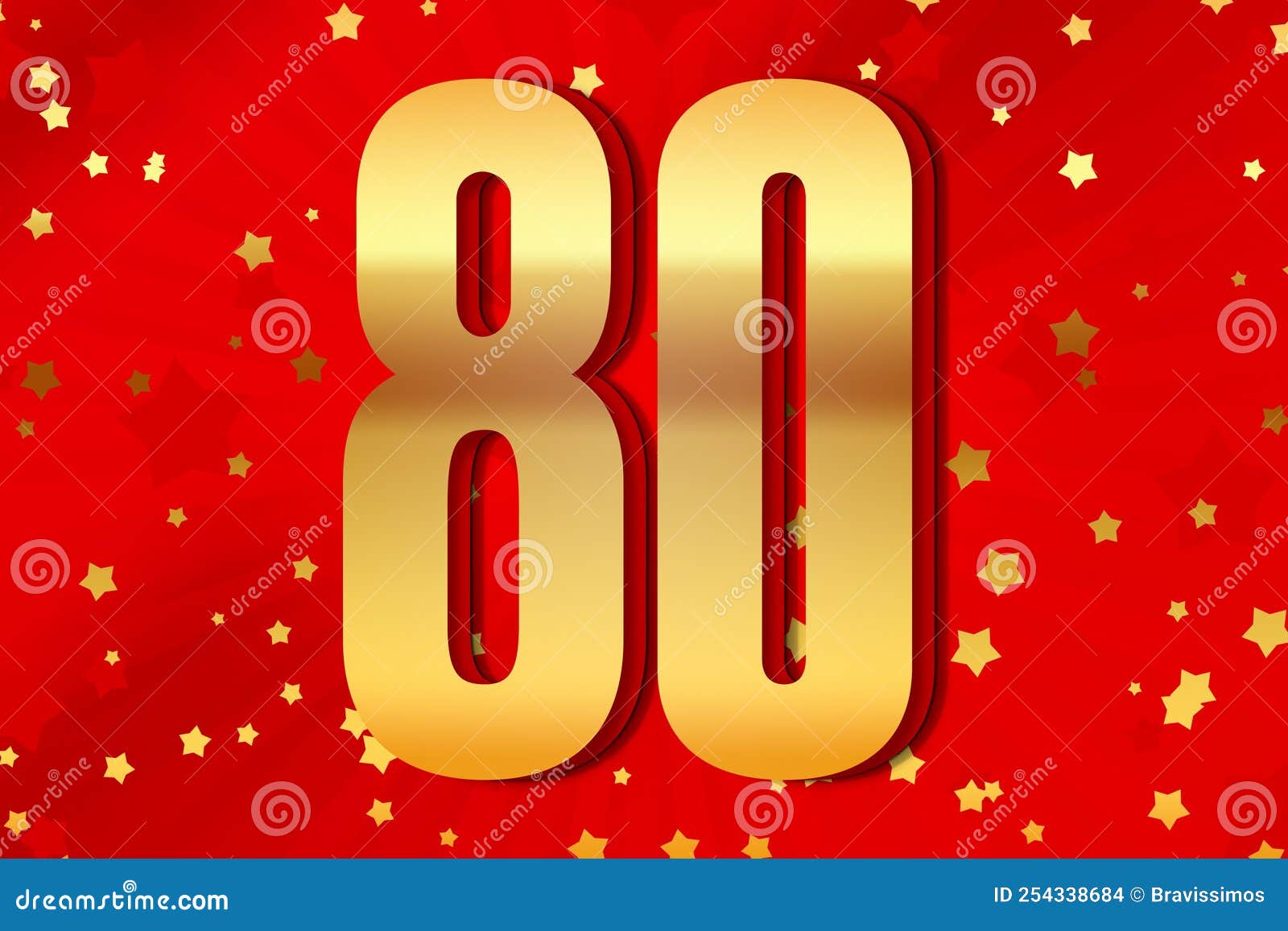 80 Eighty Gold Number Count Template Poster. Letters Abstract Stock ...