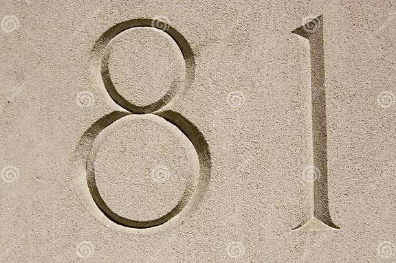 Eighty One stock photo. Image of incised, sign, eighty - 25888294