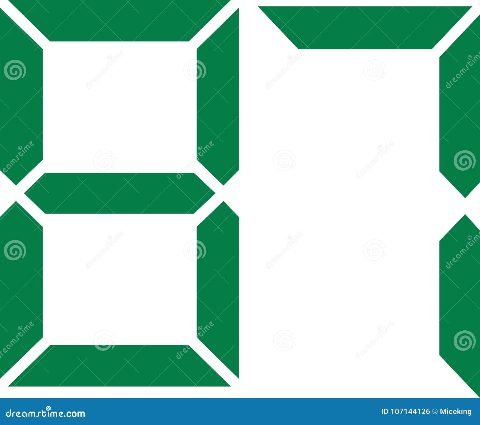 Eighty-seven Digital Number 87 Stock Vector - Illustration of digit ...