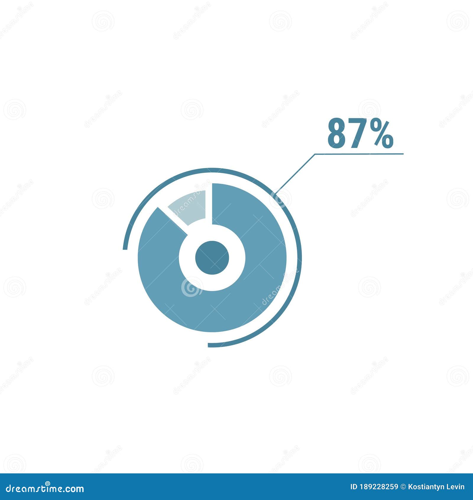 Two Percent Chart, 2 Percentage Diagram, Vector Circle Chart Design ...