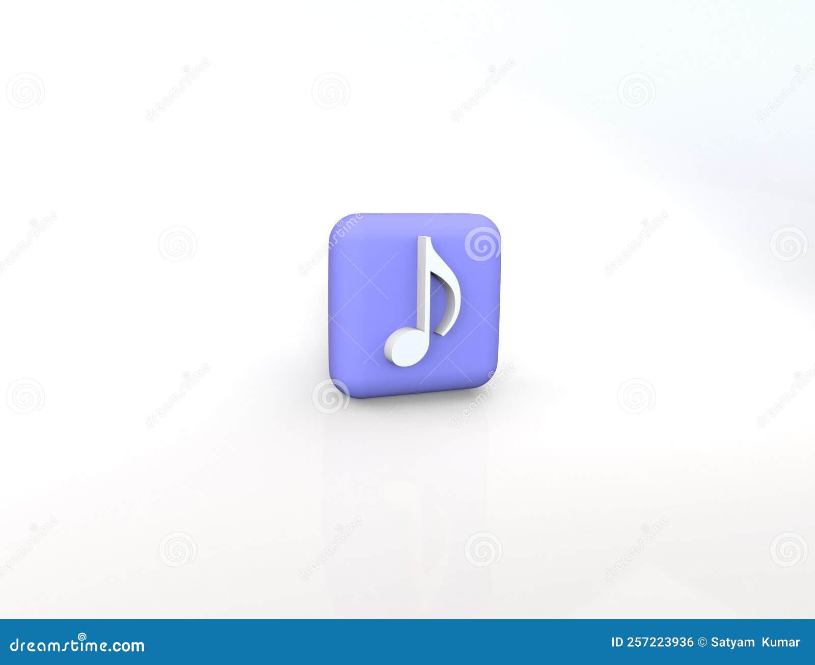Eigth Note Symbol in 3D Render Illustration Image Stock Illustration ...