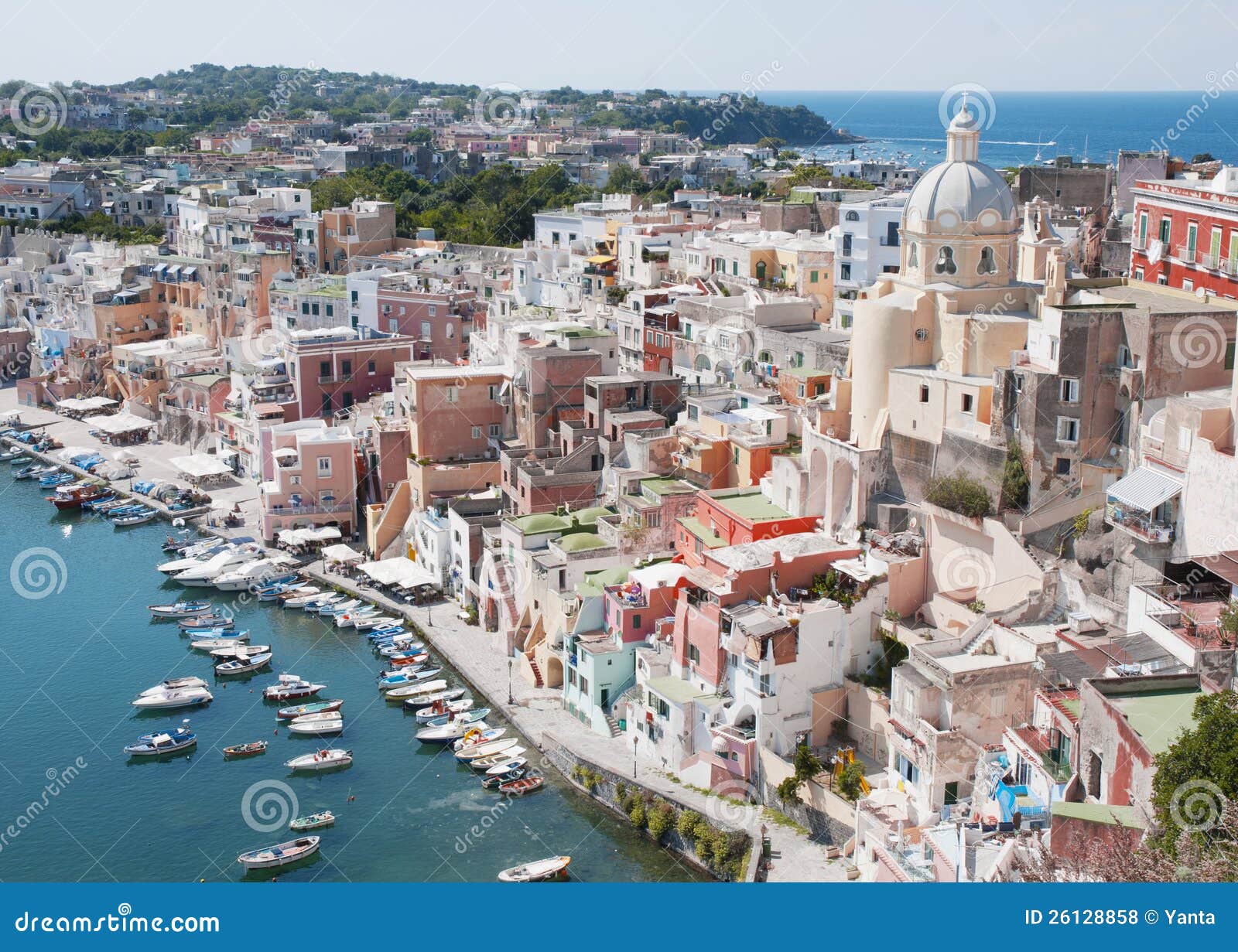 Eiland Procida, Italië stock foto. Image of blauw, overzees - 26128858