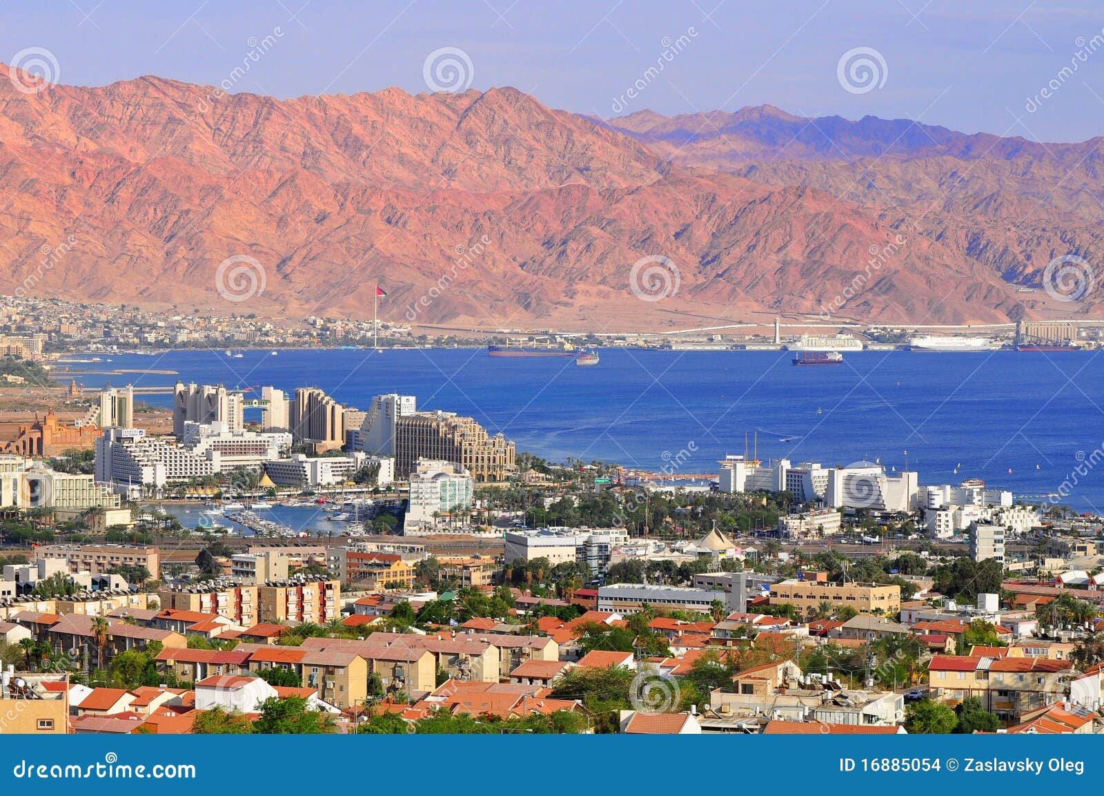 Eilat. stock photo. Image of eilat, port, building, israeli - 16885054