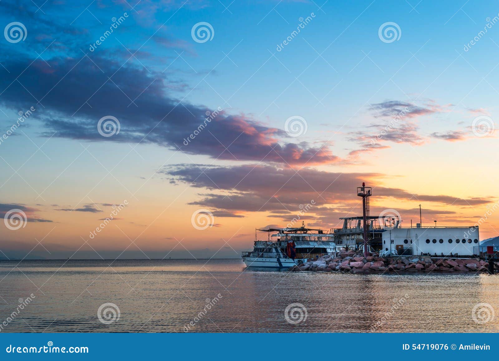 Eilat bay editorial photo. Image of dusk, relaxing, biew - 54719076
