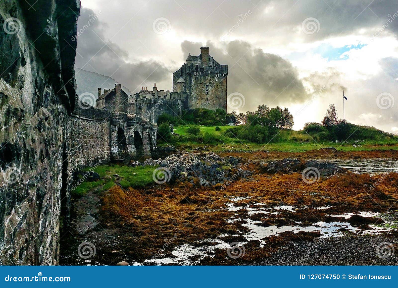 Eilean Donan Castle stock photo. Image of side, long - 127074750