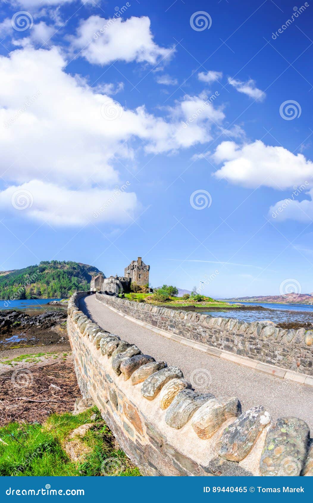 The Eilean Donan Castle during Springtime in Highlands of Scotland ...