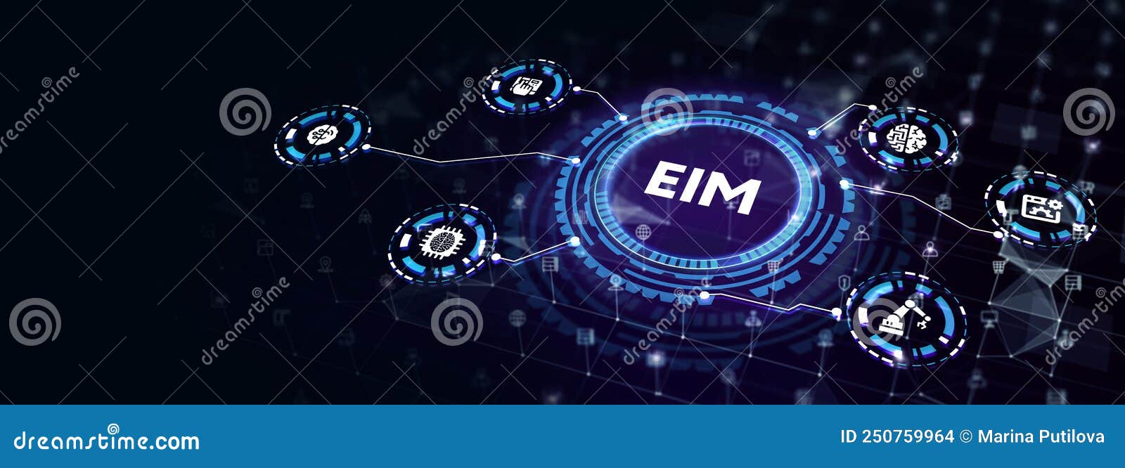 EIM Enterprise Information Management System.3d Illustration Stock ...