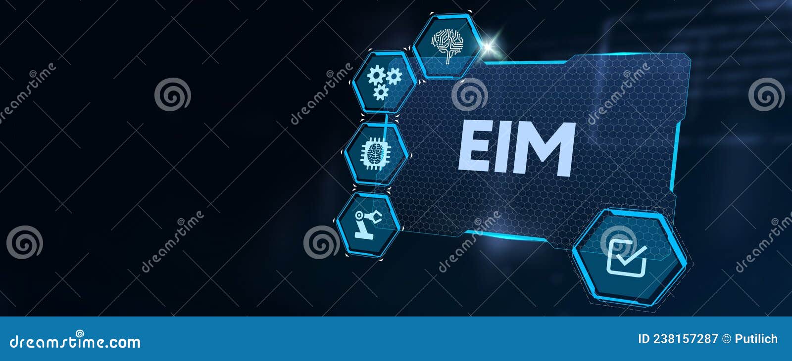 EIM Enterprise Information Management System.3d Illustration Stock ...