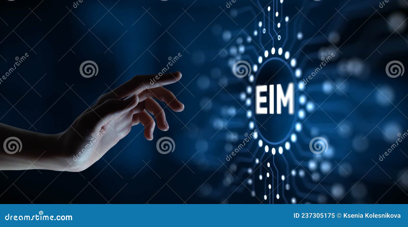 EIM Enterprise Information Management System on Virtual Screen Stock ...