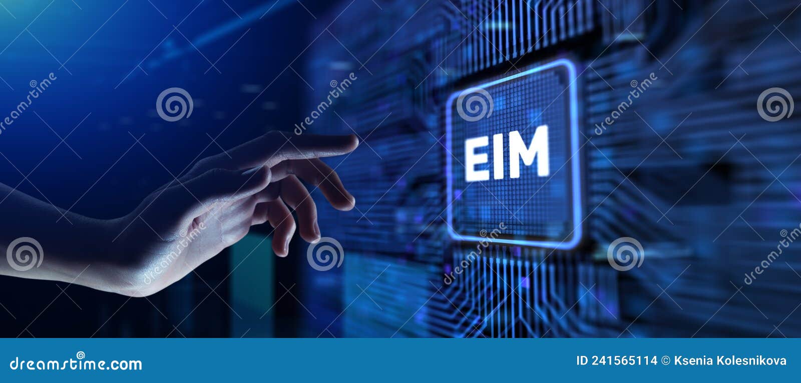 EIM Enterprise Information Management System on Virtual Screen Stock ...