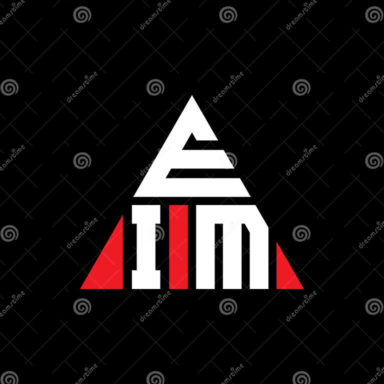 EIM Triangle Letter Logo Design with Triangle Shape. EIM Triangle Logo ...