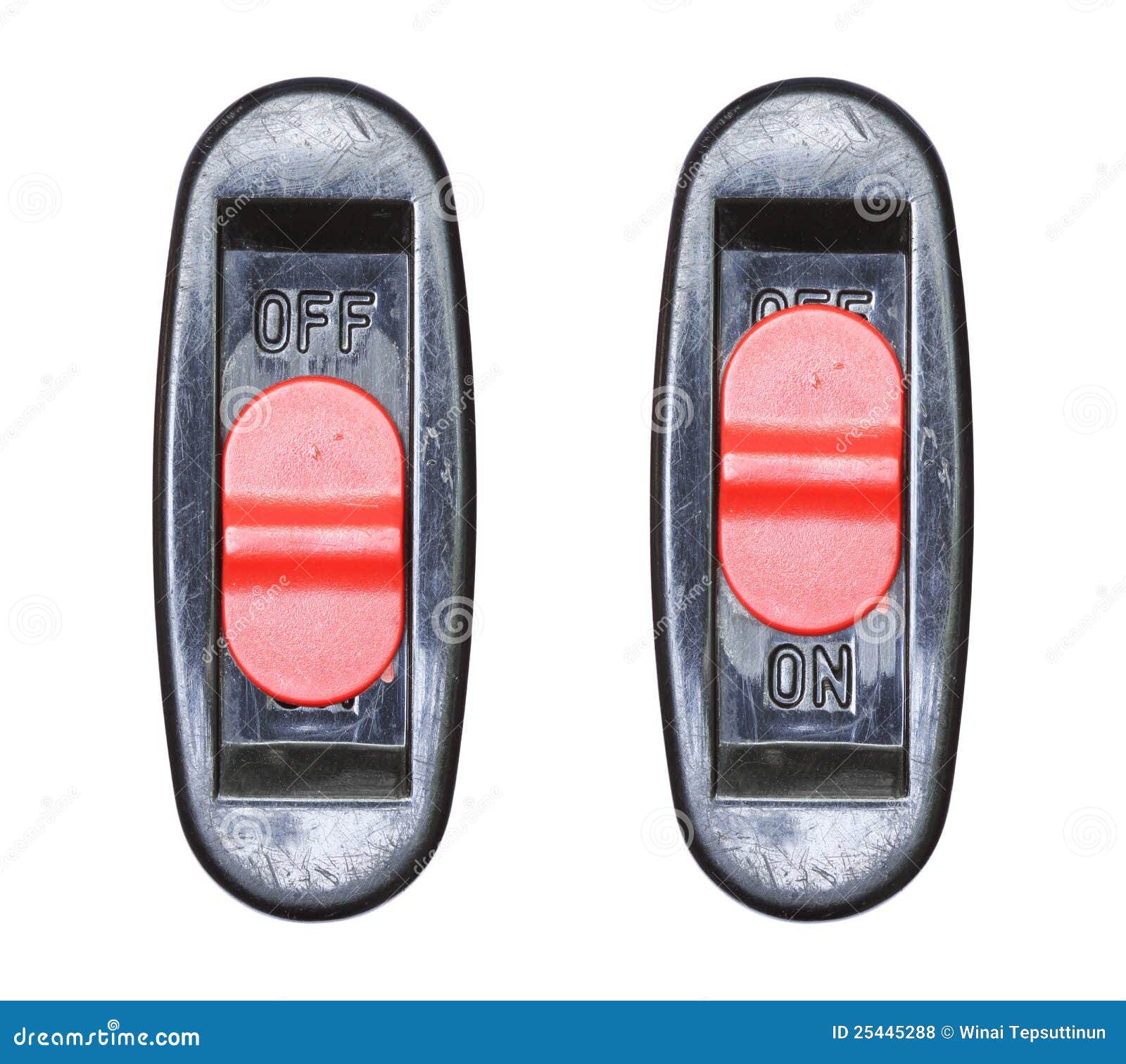 Ein-Ausschalter stockfoto. Bild von angeschlossen, anschlag - 25445288