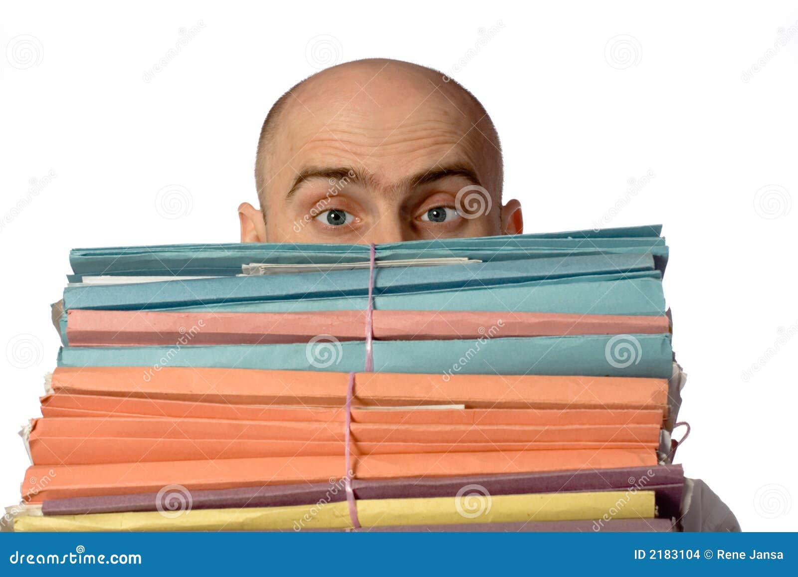 Ein Beamter Und Seine Schreibarbeit Stockfoto - Bild von problem ...