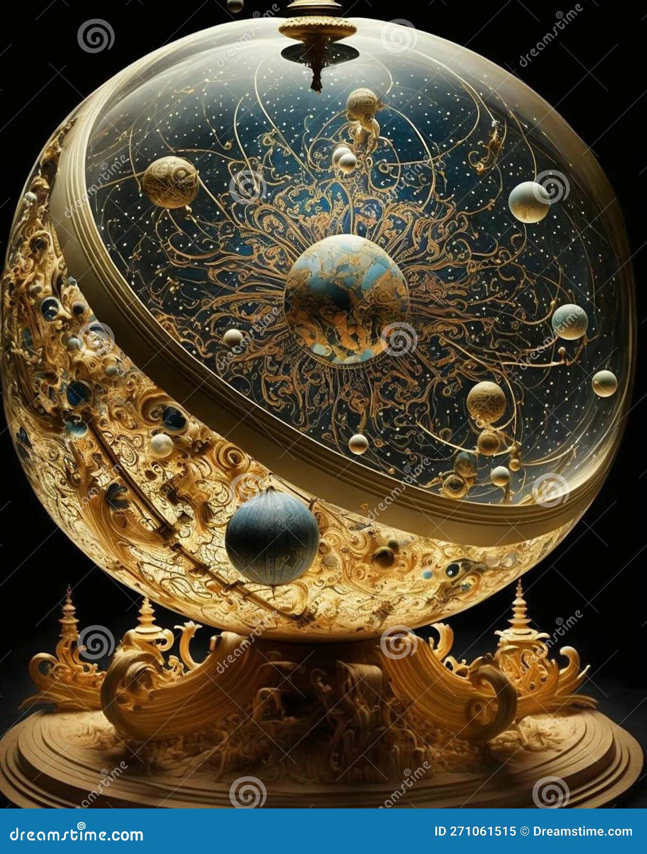 Ein Bild Eines Planeten Mit Ringen Darauf Stock Abbildung ...