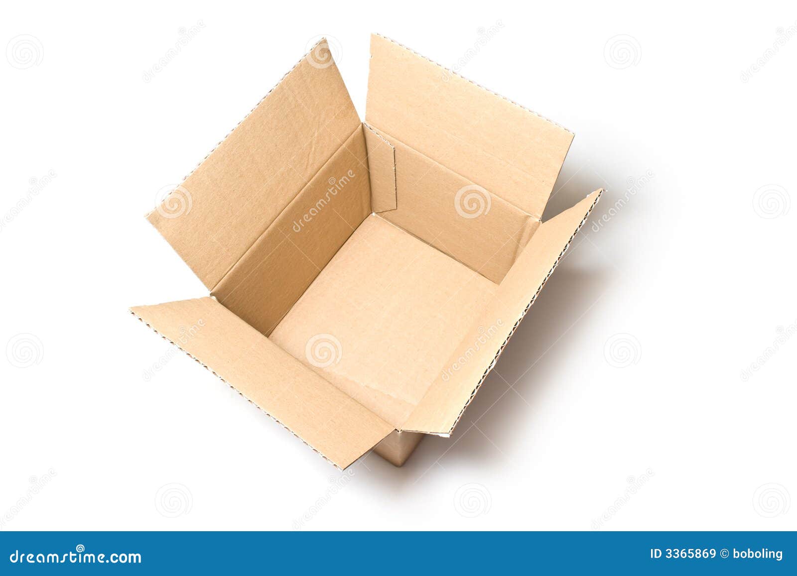 Ein geöffneter Kasten stockbild. Bild von bewegen, braun - 3365869