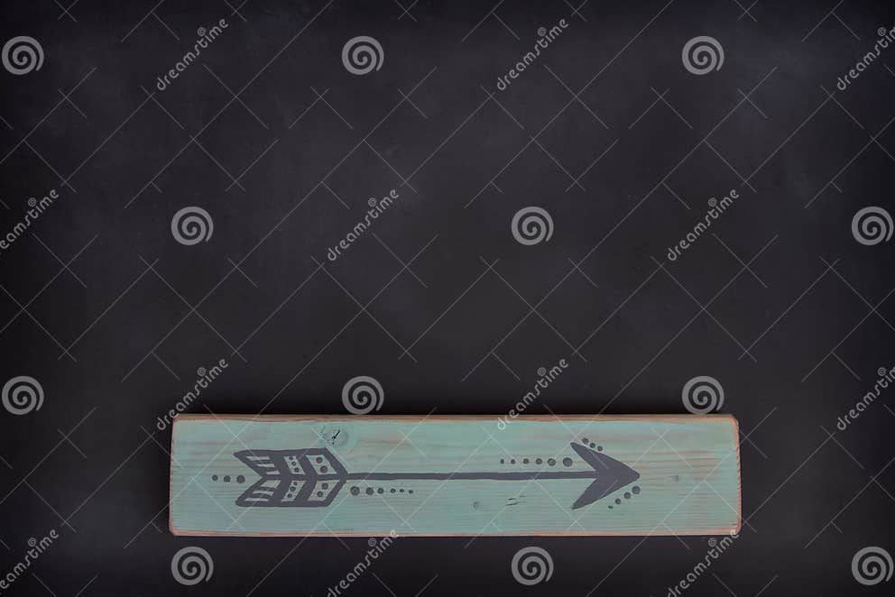 Ein Handgemalter Pfeil Auf Einer Tafel Stockbild - Bild von tafel ...