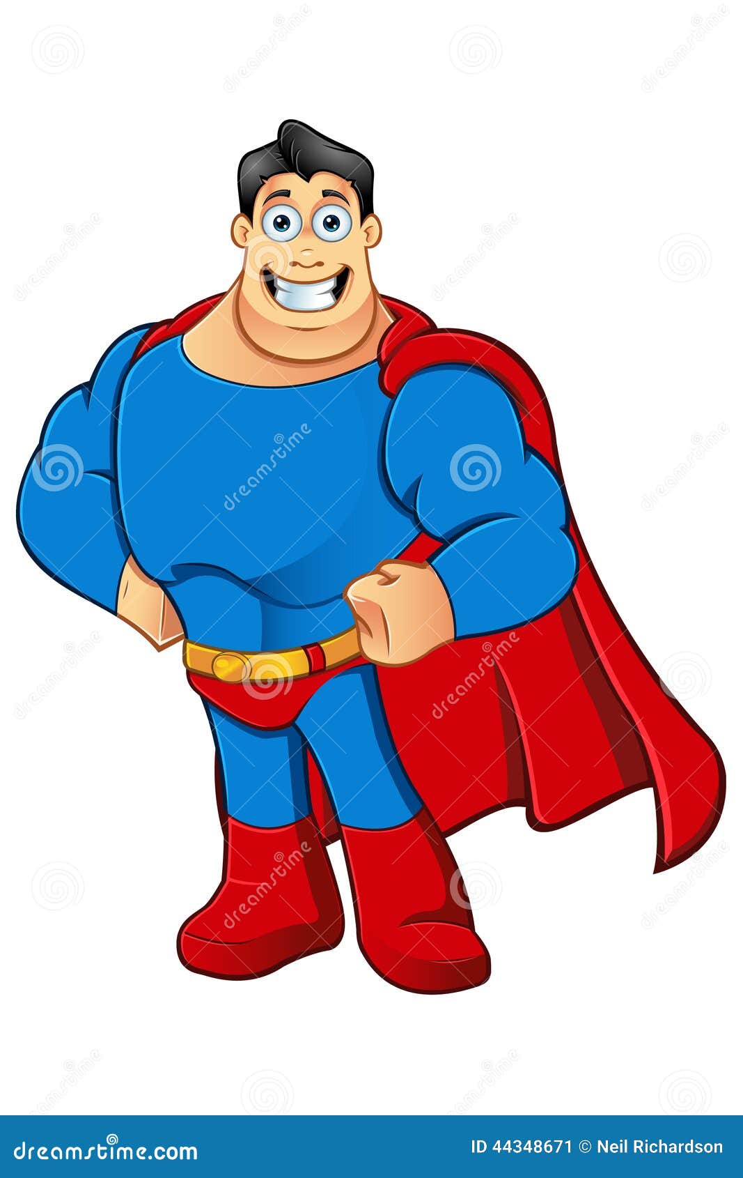 Ein Karikatur-Superheld-Charakter Vektor Abbildung - Illustration von ...