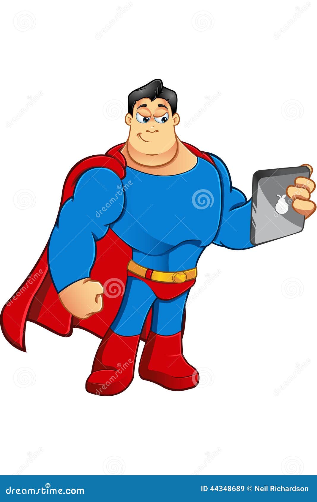 Ein Karikatur-Superheld-Charakter Vektor Abbildung - Illustration von ...