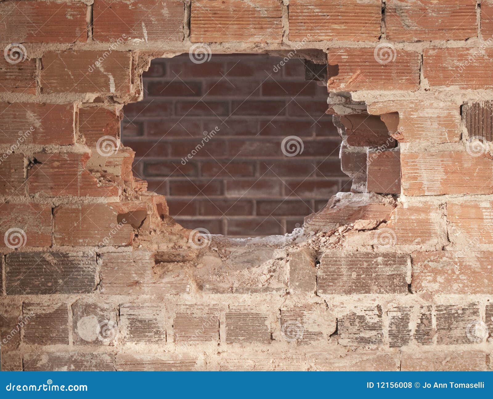 Ein Loch in der Wand stockfoto. Bild von rauh, muster - 12156008