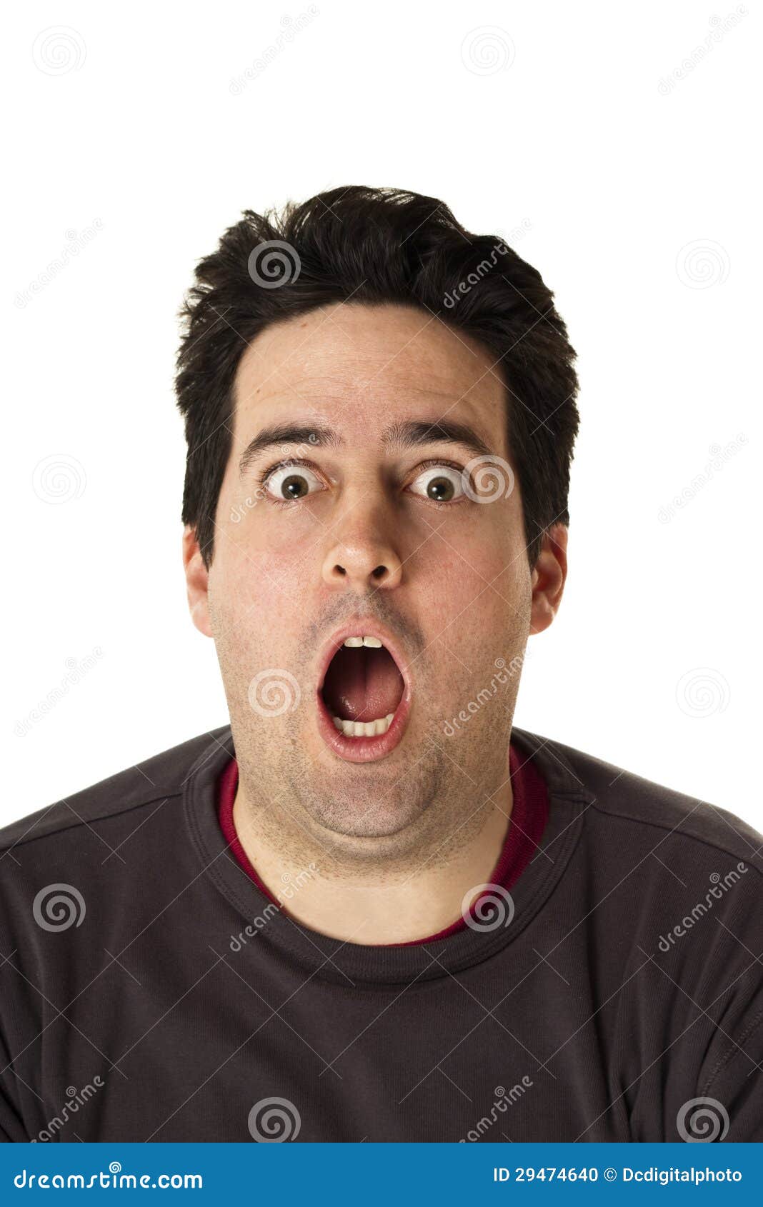 Ein Mann Wird Entsetzt Durch, Was Er Sieht Stockfoto - Bild von kopf ...