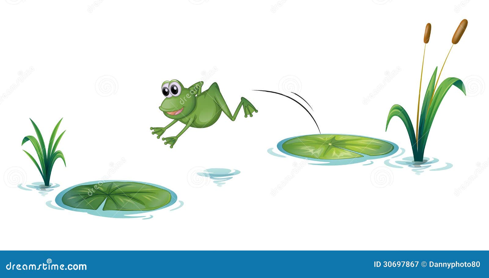 Ein springender Frosch vektor abbildung. Illustration von frosch - 30697867