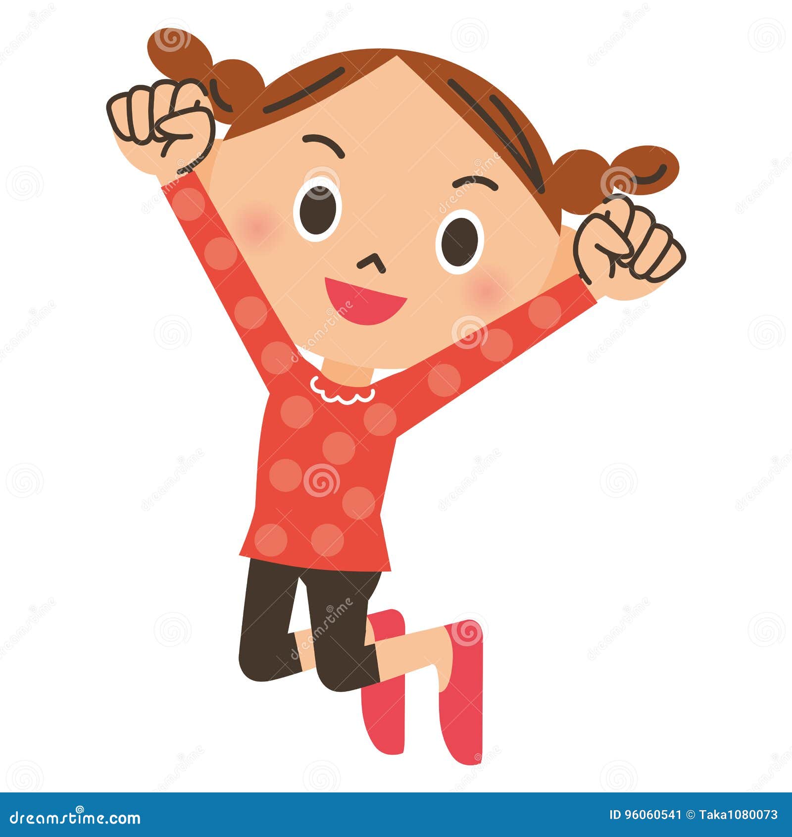 Ein springendes Mädchen vektor abbildung. Illustration von flugwesen ...