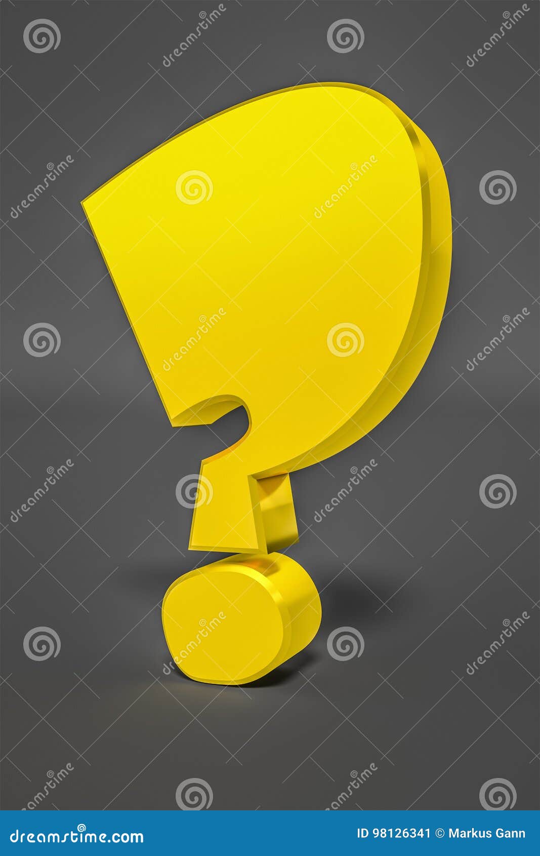 Ein Stilvolles Gelbes Fragezeichen Stock Abbildung - Illustration von ...