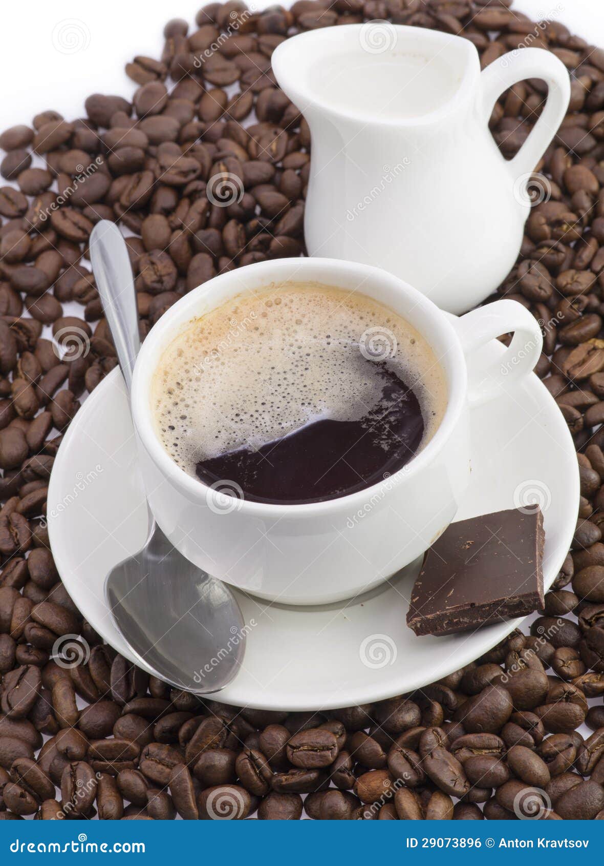 Ein Tasse Kaffee stockfoto. Bild von nahaufnahme, teller - 29073896