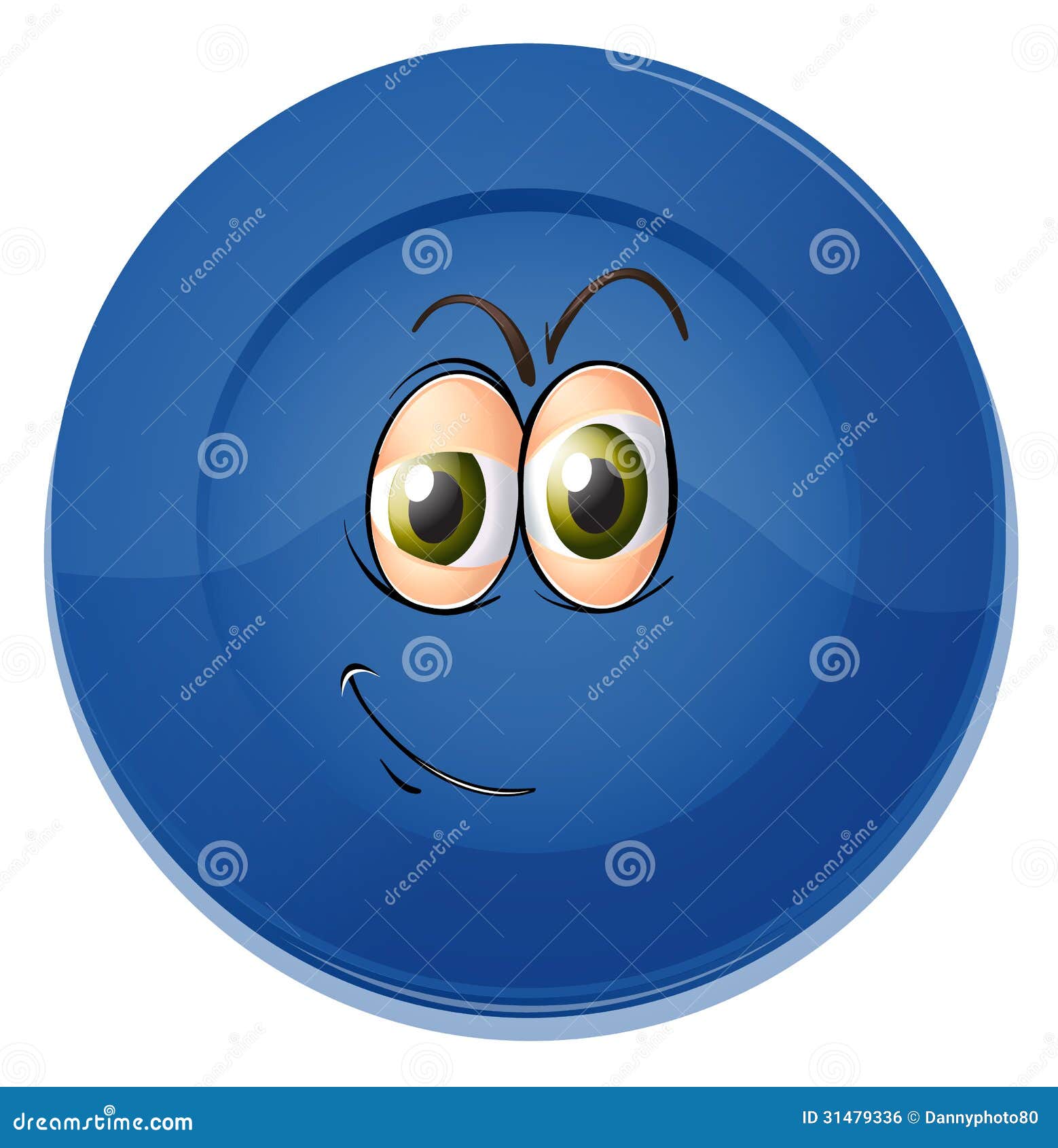 Ein Teller mit Gesicht vektor abbildung. Illustration von augenbraue ...