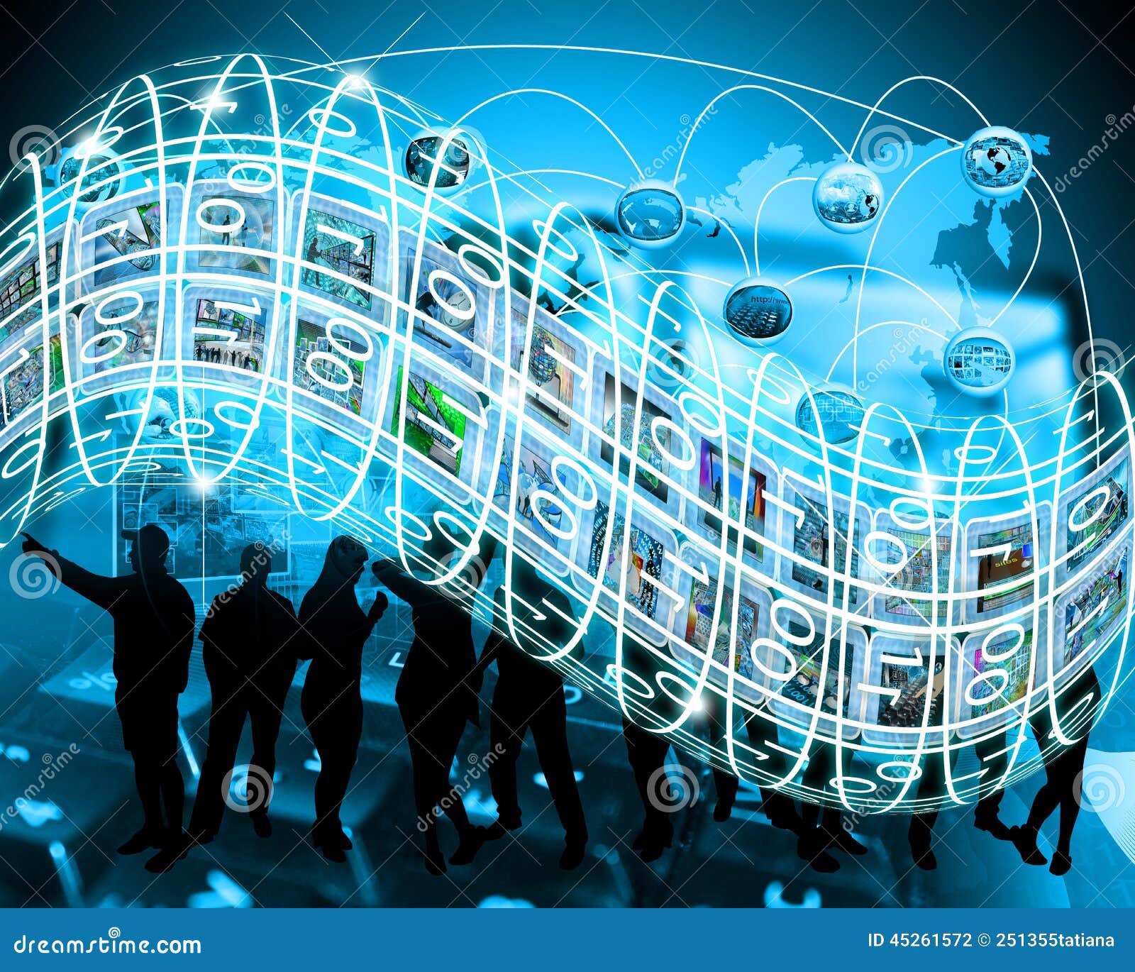 Ein Ununterbrochener Informationsfluss Stockfoto - Bild von multimedia ...