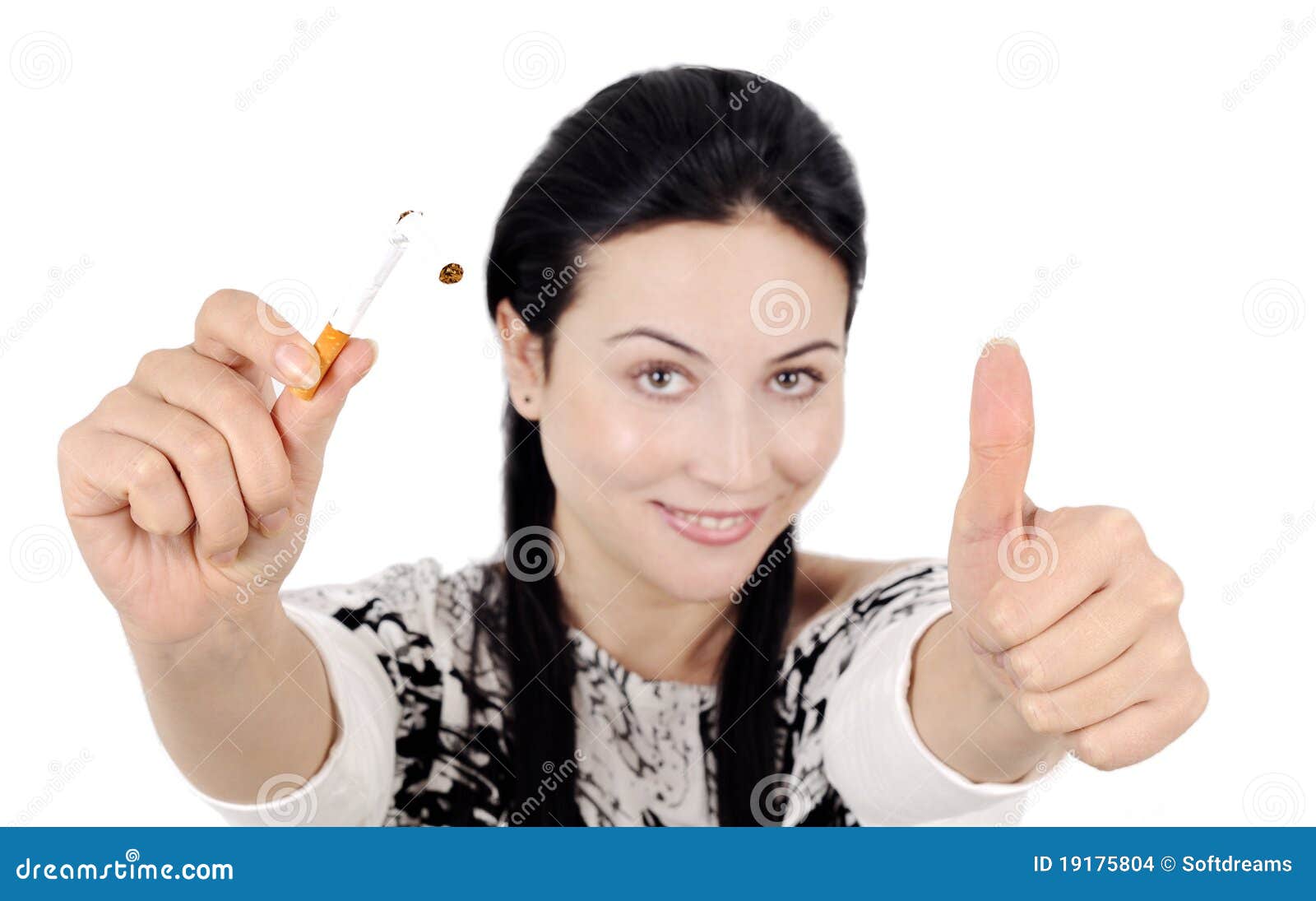 Eind van het roken stock foto. Image of sluit, sigaret - 19175804