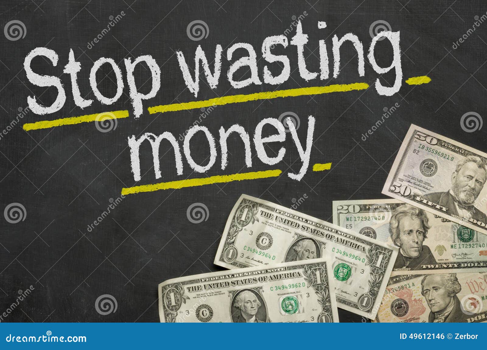 Einde die geld verspillen stock foto. Image of rekening - 49612146